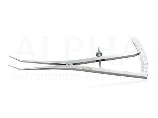 Compasso Castroviejo angulado 17cm 0-40mm