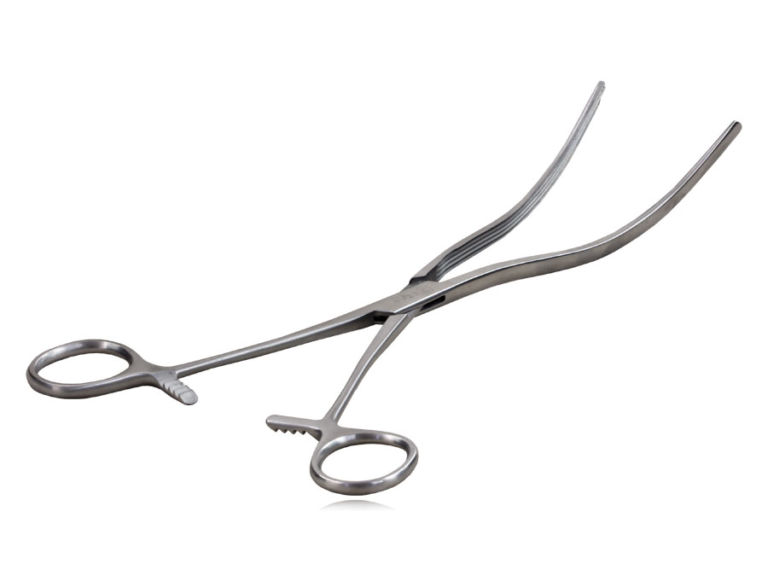 Pinça Kocher Intestinal 25cm Curva - Harte Instrumentos Cirúrgicos