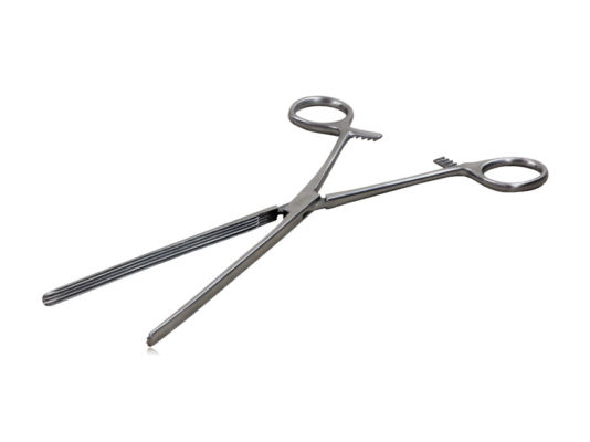 Pinça Kocher Intestinal 25cm Reta - Harte Instrumentos Cirúrgicos